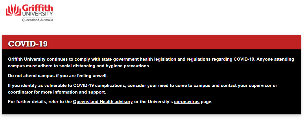 Griffith| Login Page